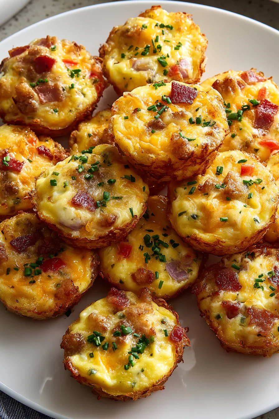 Mini Breakfast Omelets Egg Muffins With A Tater Tot Crust – RecipeSophia
