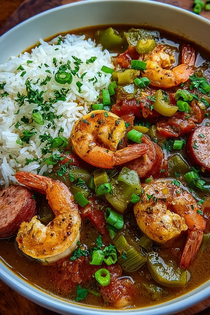 Savory Shrimp and Sausage Gumbo – RecipeSophia