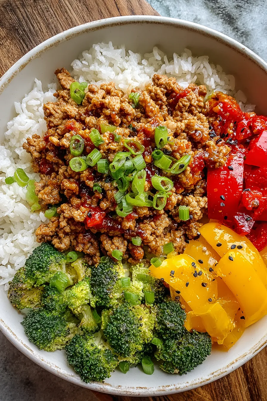 Hot Honey Ground Turkey Bowl – RecipeSophia