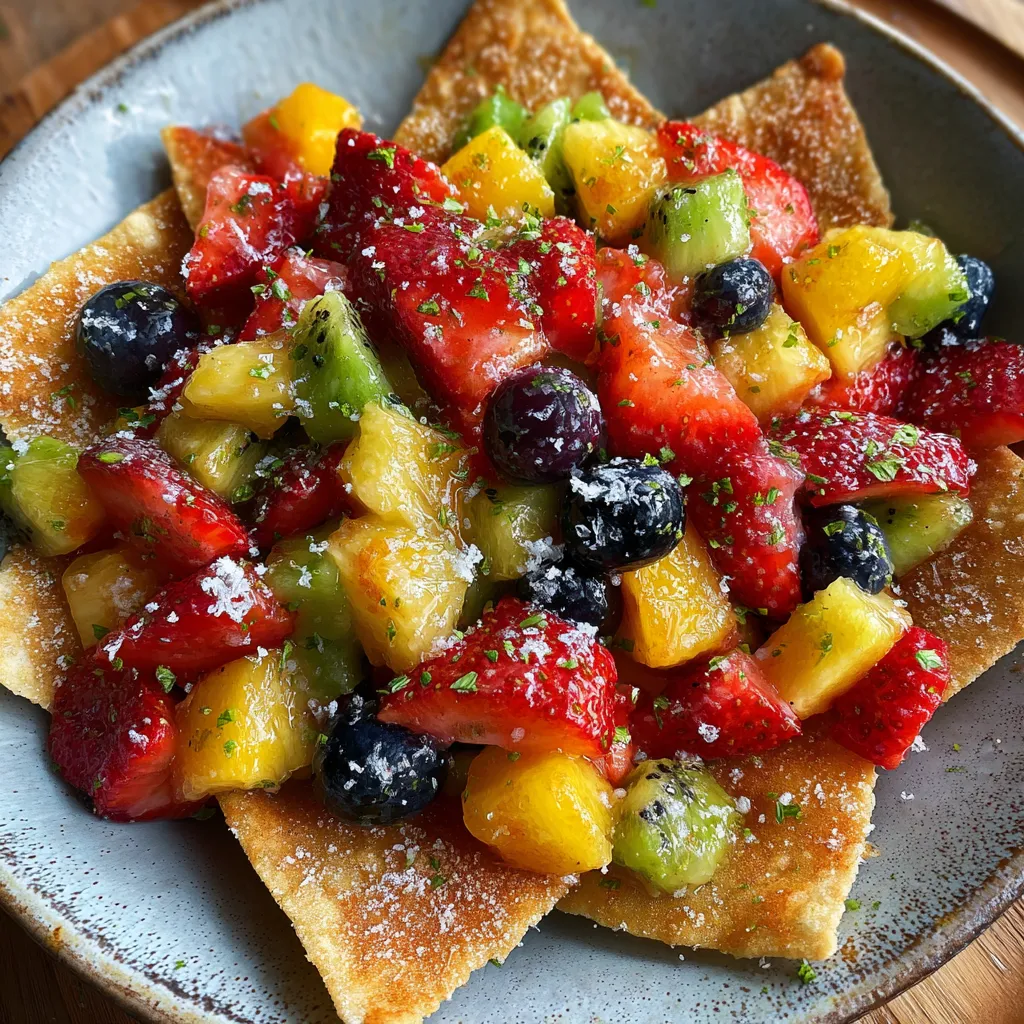 Fruit Salsa with Cinnamon Sugar Tortilla Chips – RecipeSophia